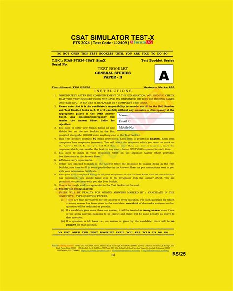 Forum Ias 2024 Simulator Csat Test X 2024 Final {english} {black And