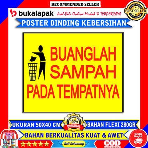 Jual Poster Pajangan Buanglah Sampah Pada Tempatnya Di Lapak CV Pondok Gaul Kreatif Bukalapak