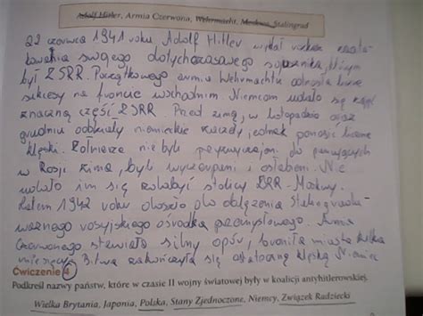 Napisz krótką relację o najważniejszych wydarzeniach na froncie
