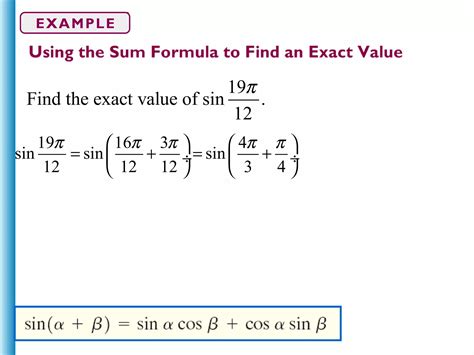 Lecture 16 Section 6 2 Sum Difference Identities PPT