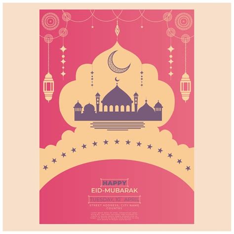 Premium Vector Eid Mubarak Vector Design Celebrate Eid In Style