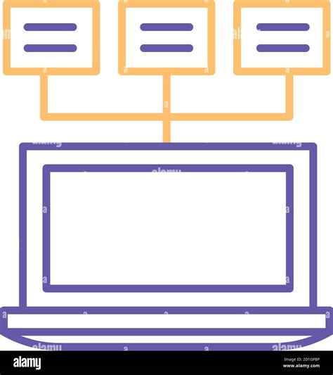 Laptop Flow Chart Stock Vector Images Alamy