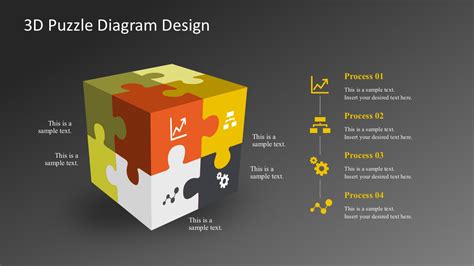 3d Puzzle Diagram Powerpoint Templates