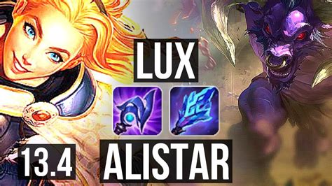 LUX Caitlyn Vs ALISTAR Ezreal SUP M Mastery Games KR Grandmaster
