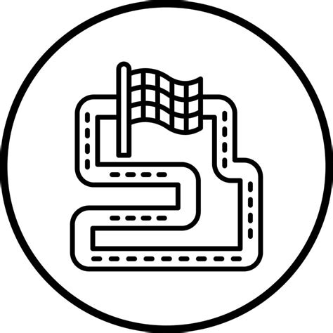Race Track Vector Icon Style 22115121 Vector Art At Vecteezy