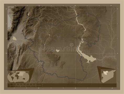 Aleppo Síria Sépia Grandes Cidades Ilustração Stock Ilustração de