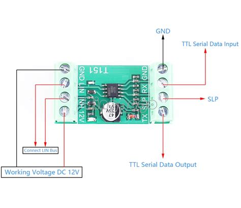 1X TTL UART To LIN Bus Converter Data Analyzer TJA1020 K LINE Date Bus