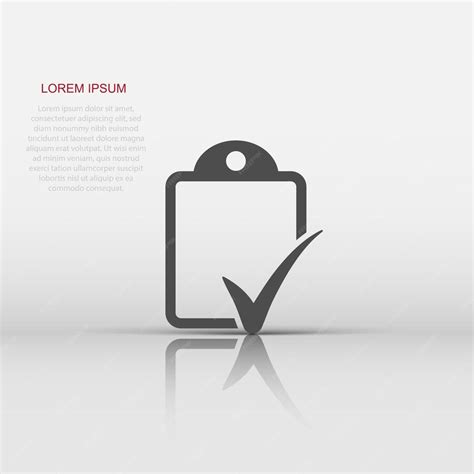 Premium Vector Document Checklist Icon In Flat Style Report Vector Illustration On White