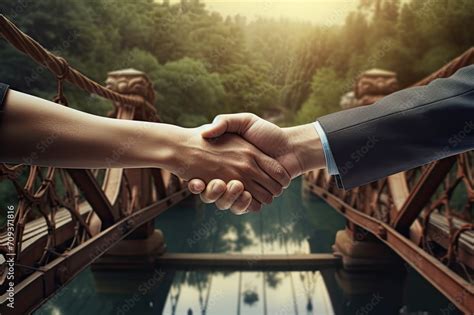 Images Could Illustrate A Bridge Symbolizing Trust Building A Handshake Indicating Trust Or