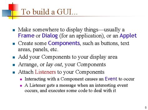 Java Gui Building With The Awt Awt Abstract