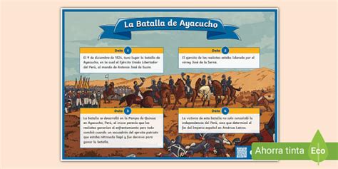 Infografia La Batalla De Ayacucho Twinkl Perú Twinkl