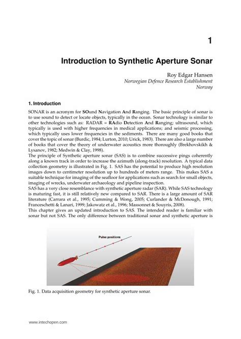 PDF Introduction To Synthetic Aperture Sonar Pdf DOKUMEN TIPS