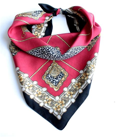 Jedwabna Chusta HERMES Style Dodatki Vintage DecoBazaar