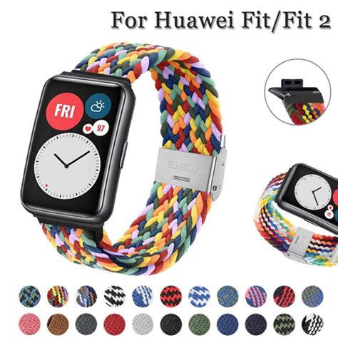 Nylon Braided Watch Strap For Huawei Watch Fit Elastic Loop For Huawei Watch Fit Adjustable