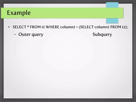 Nested Queries Lecture Pdf
