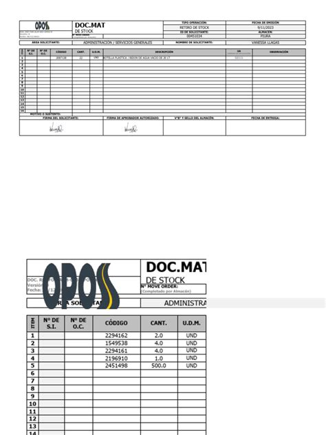 Docmat De Stock Pdf