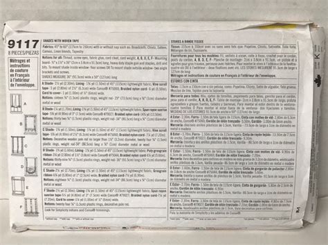 Uncut Sewing Pattern For Curtains Simplicity Home 9117 Pattern For