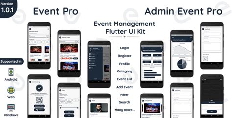 Event Pro Events Management And Booking Flutter App Ui Kit Flutter Events Codemarket