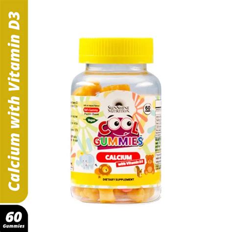 Sunshine Nutrition Cool Gummies Calcium With D3 60s Alnajm Alraed Tr Llc