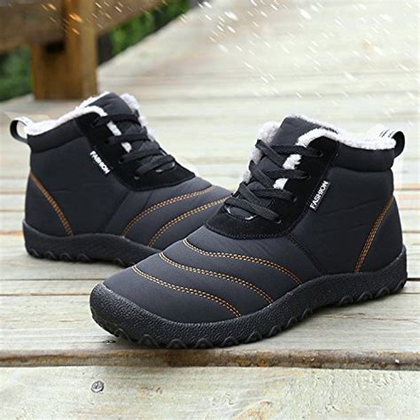 스노우 부츠 맨즈 스노우 슈즈 면화뒤기 모눈 위에서 신는 짚신 방수 방한방활 하이킹 등산 통학 통근용그레이230cm 재팬박스