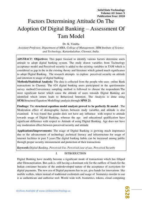 Pdf Factors Determining Attitude On The Adoption Of Digital Banking
