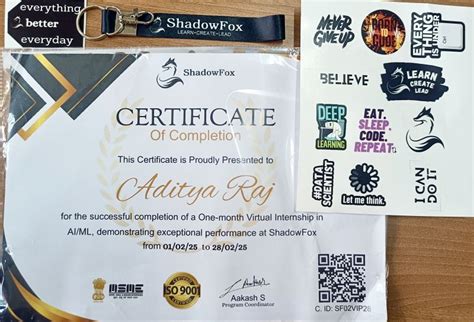 Ai Machinelearning Internship Shadowfox Artificialintelligence