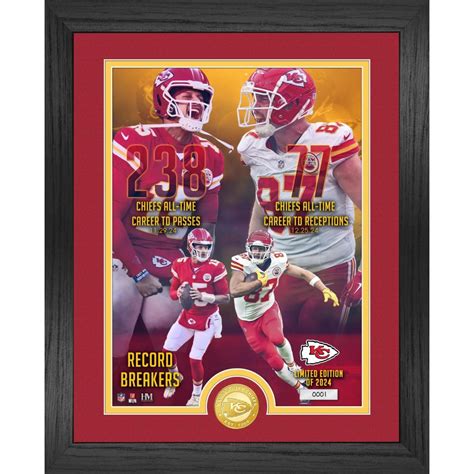 Travis Kelce Patrick Mahomes II Chiefs All Time TD Leader LE Custom