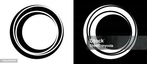 Rotation Des Lignes Dart En Forme De Cercle En Tant Que Symbole Logo Ou