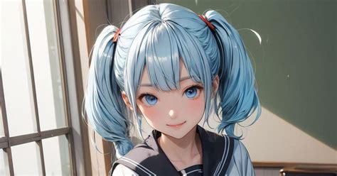 初音ミク 初音ミク Jkミクさん ここ 君の席だった？ Moominoyajiのイラスト Pixiv