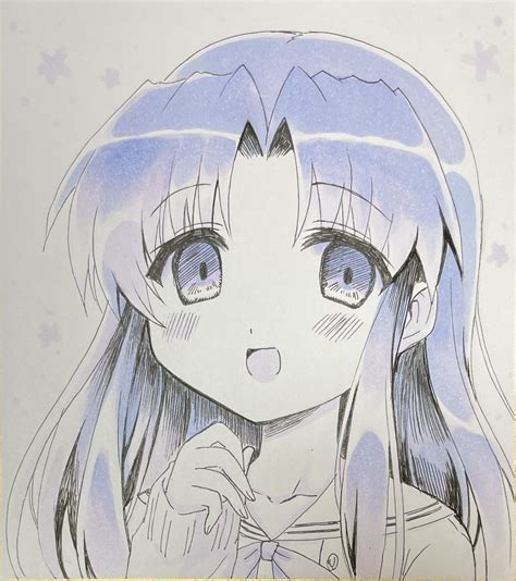 池田淳 on Twitter 今日のアナログイラスト126日目はONEの川名みさき先輩です