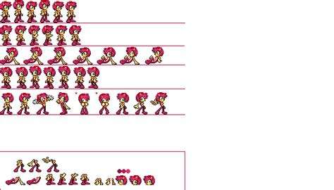 Custom Amy Sprites By Phoenixth14 On Deviantart