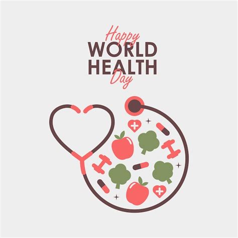 Premium Vector World Health Day Background With Stethoscope Illustration