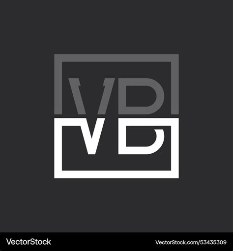 Creative Modern Minimalist Vb Letter Logo Design Vector Image