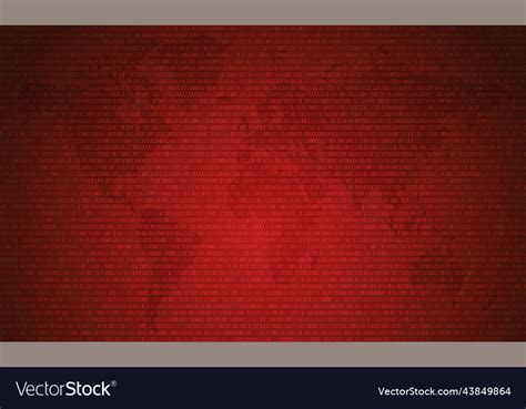 Binary Code With Two Digits And On Red Vector Image