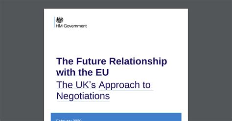 Ip After Brexit The Future Relationship With The Eu The Uks Approach