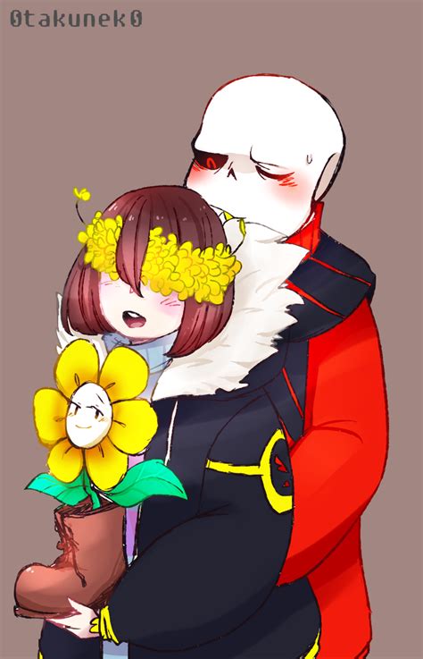 Flowerfell Sans X Frisk Comic Sans E Frisk Undertale Sans Undertale