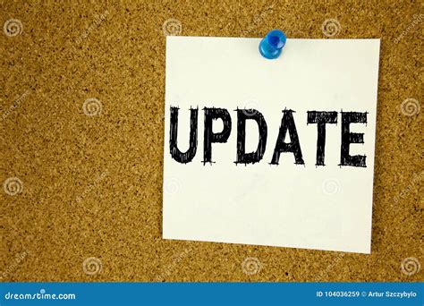 Hand Writing Text Caption Inspiration Showing Update Concept Meaning