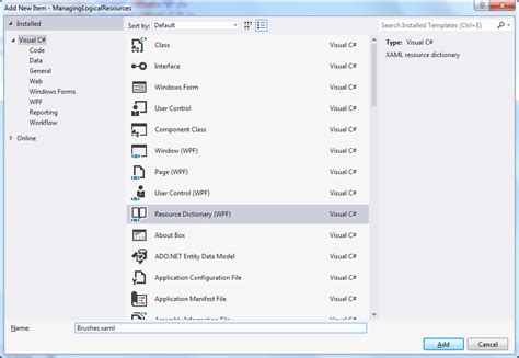 Wpf Resourcedictionary
