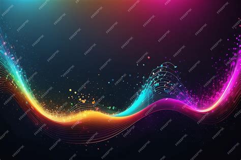 Soundwave Brilliance Colorful Equalizer Visualization Illustration Premium Ai Generated Image