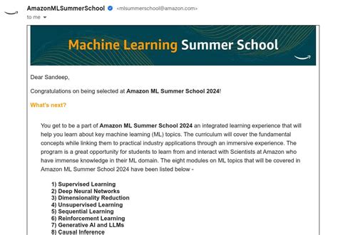 sandeep singh on linkedin amazonmlsummerschool machinelearning