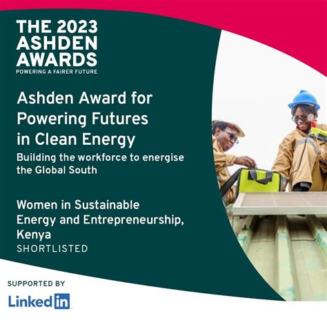 Maureen Achieng On Linkedin Ashdenawards2023 Solar