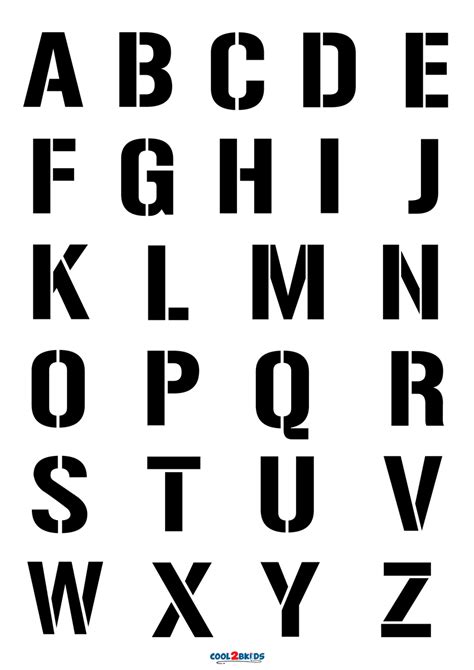 Free Printable Alphabet Stencils Templates