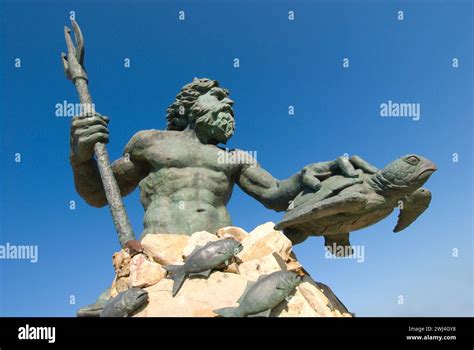 King Neptune Statue Feet Tall Cast In Bronze By The Lost Wax Process On Mile Boardwalk
