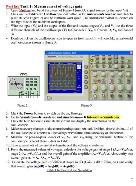 Solved Table 1 For Practical And Simulationpost Lab Task 1