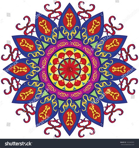 Rangoli Design Stock Vector Royalty Free 163246565 Shutterstock