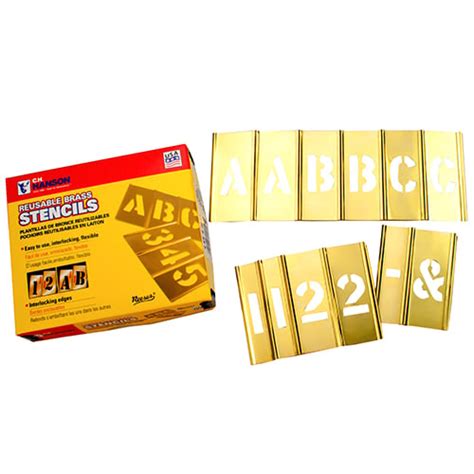 Ch Hanson 77 Pieces Single Letter And Number Interlocking Brass