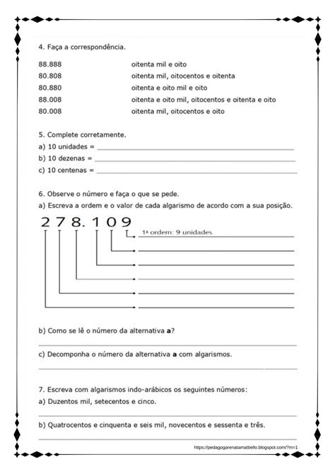 Pedagogia Com Amor Sistema De Numeração Decimal