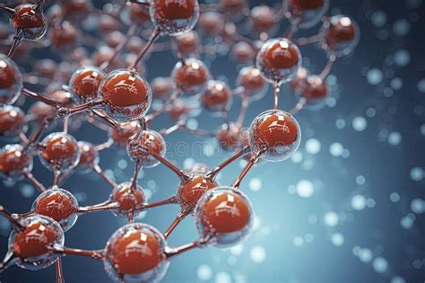 Molecular Structure At The Atomic Level Ai Generative Stock Image Image Of Generative