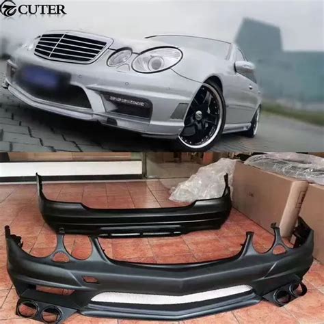 W211 E350 Car Body Kit FRP Unpainted Front Bumper Rear Bumper Side