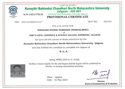 Dhiraj Mahajan On Linkedin Im Happy To Share That Ive Completed My Bca At Ssbts Arts